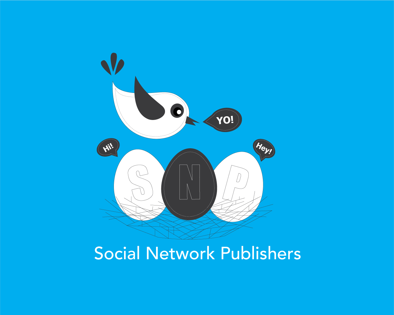 Social Network Publisher – Logo and Business Card Design - Melody SH Studio